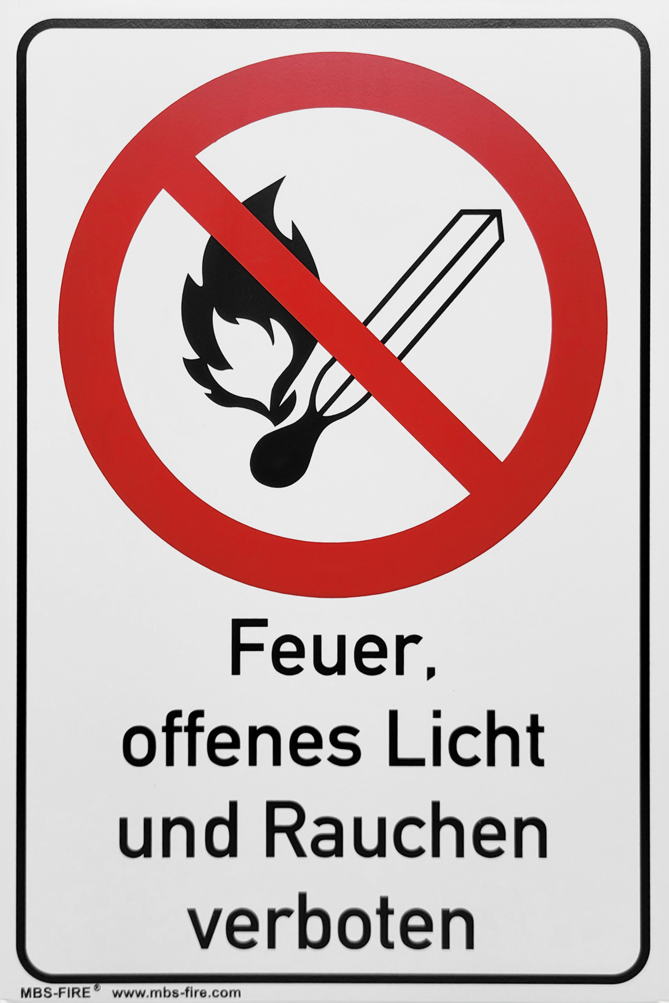 Schild "Feuer, offenes Licht und Rauchen verboten" ISO 7010