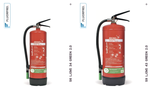 Jockel S9LJM GREEN 2.0 Fluorfreier Schaum Feuerlöscher inkl. Plakette ...